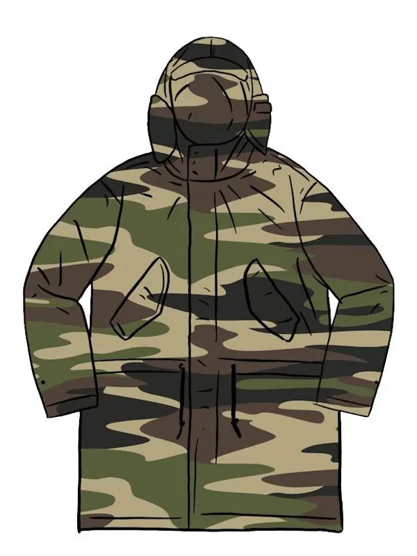 Supreme Hooded Facemask Parka Jacket - Tigerstripe Camo