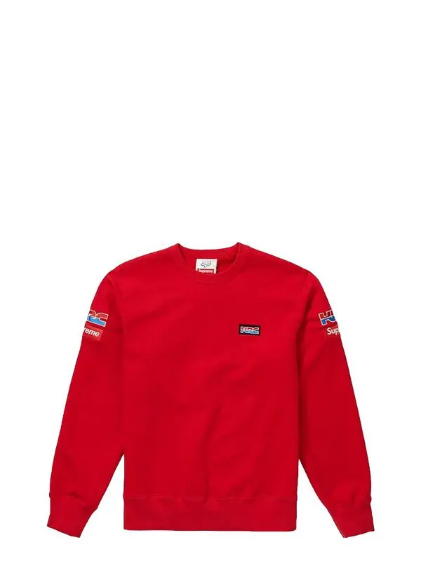 Supreme Honda Fox Racing Crewneck Sweatshirt - Red