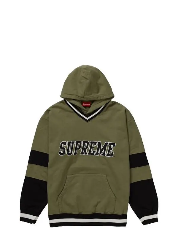 Supreme Hockey Hooded Sweatshirt - Light Olive