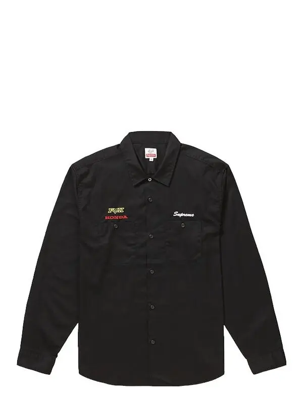 Supreme Honda Fox Racing Work Shirt - Black