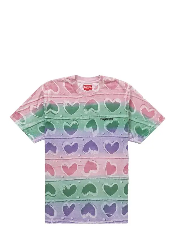 Supreme Hearts Dyed Short Sleeve Top - Pink