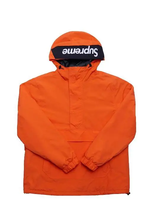 Supreme Hooded Half Zip Pullover - Orange