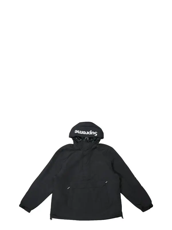 Supreme Hooded Half Zip Pullover - Black
