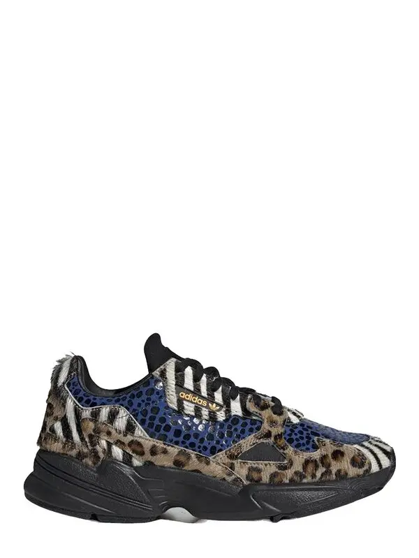Adidas Falcon Leopard Sneakers - Off White/core Black/bright Gold