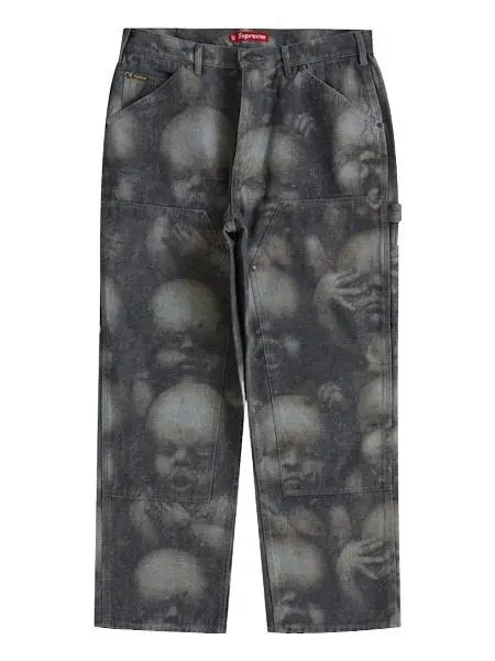 Supreme H.r. Giger Double Knee Jean - Reverse Indigo