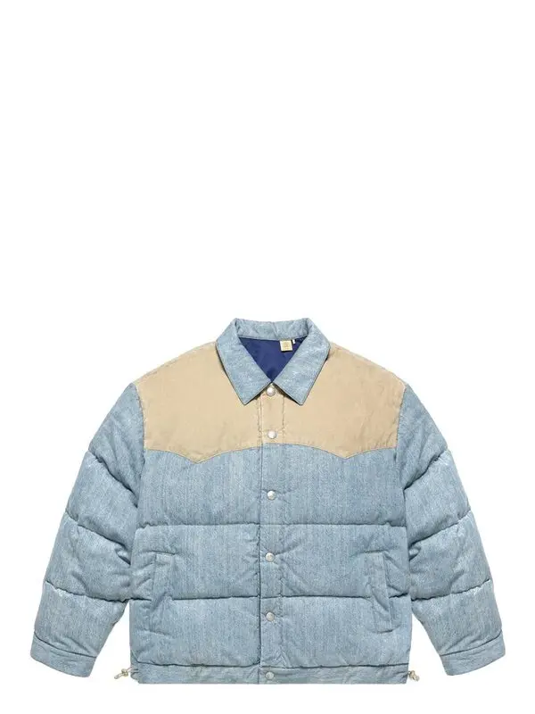 LEVI'S X Clot Reversible Denim Puffer Jacket - Indigo Blue