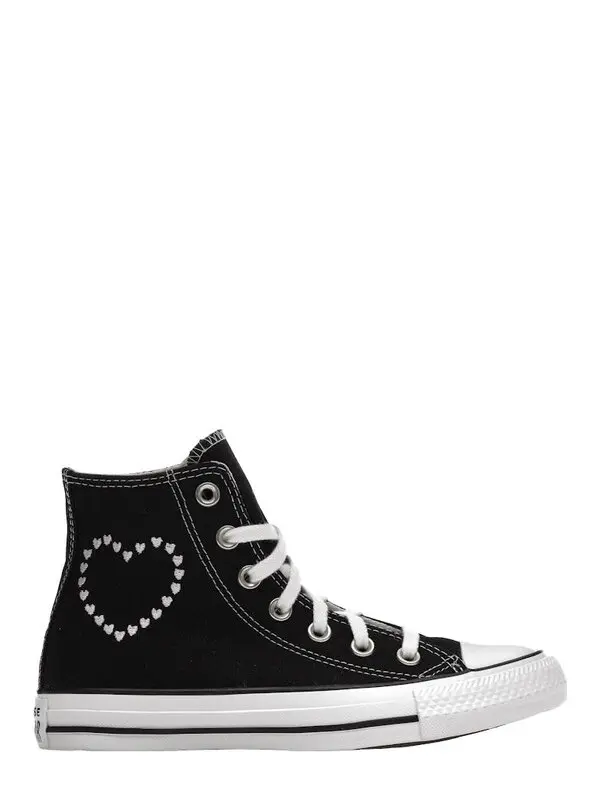 CONVERSE Chuck Taylor All Star Embroidered Hearts High-top Sneakers - Black/white