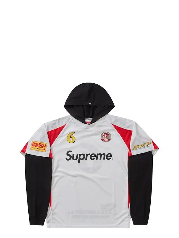 Supreme Hooded Soccer Jersey - White