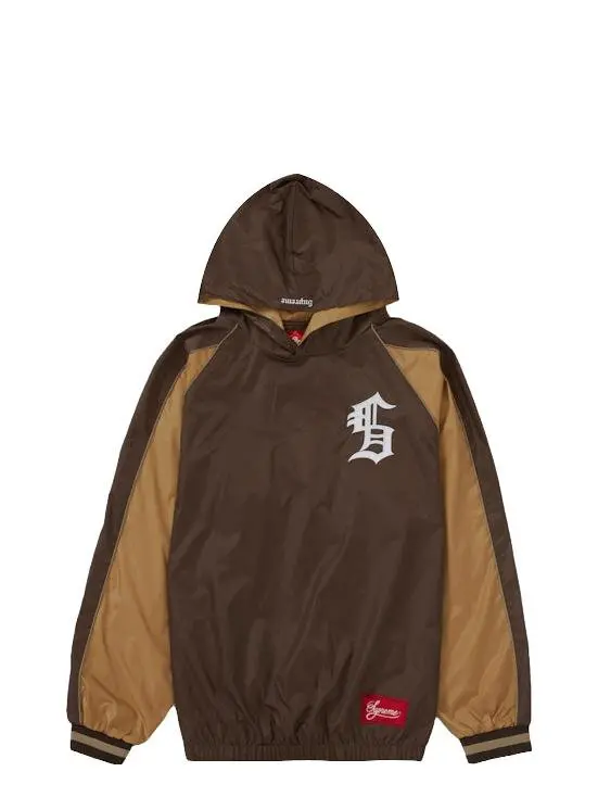 Supreme Hooded Warm Up Pullover - Brown