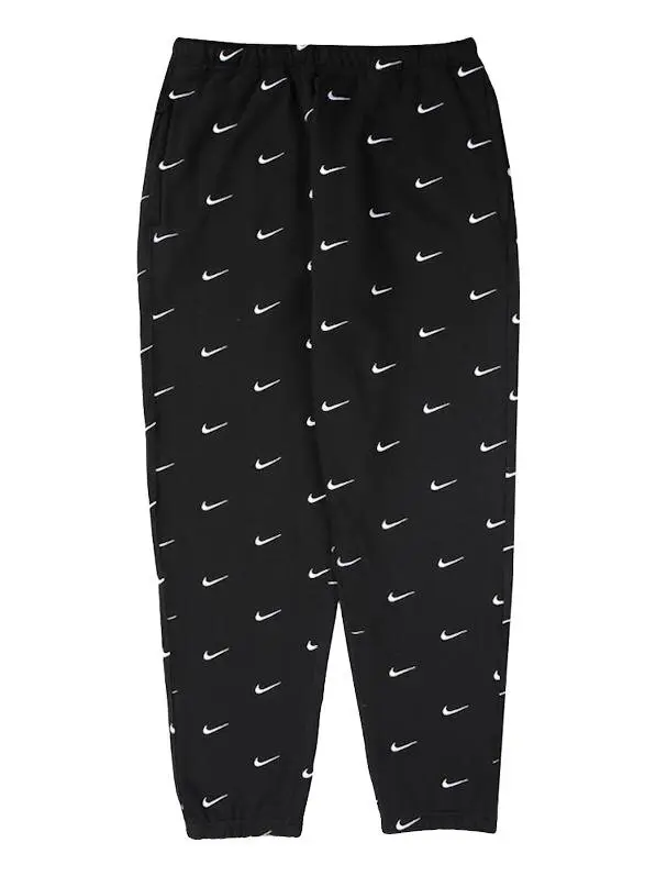 Nike All Over Swoosh Logo Pants - Black
