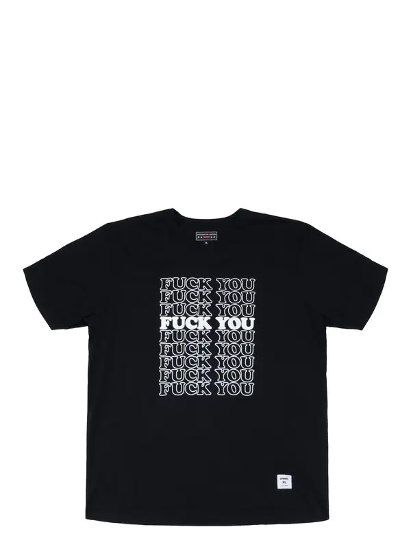 Supreme Hysteric Glamour Fuck You Football Tee Shirt - Black