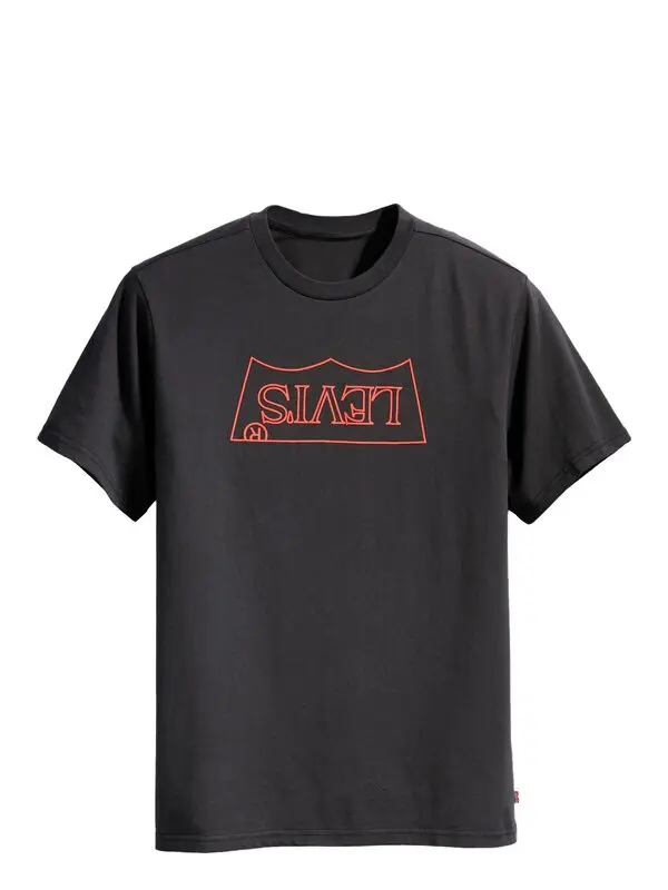 LEVI'S X Stranger Things Upside Down Logo Tee Shirt - Black