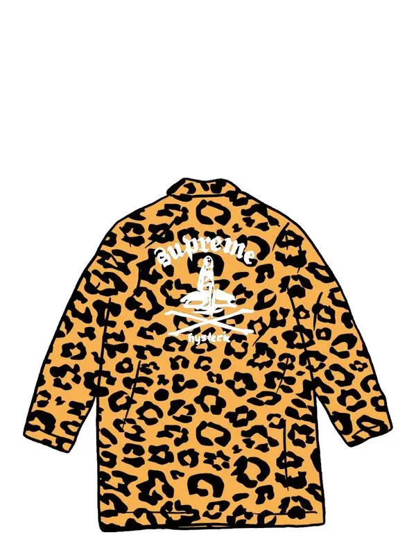 Supreme Hysteric Glamour Leopard Trench - Tan