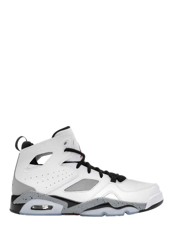 JORDAN Flight Club 91 Cement Sneakers - White/grey/black