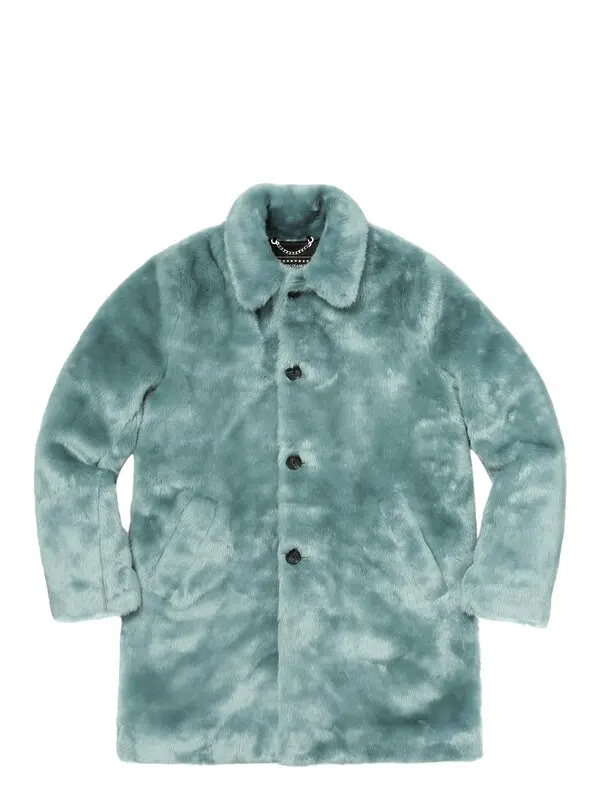 Supreme Hysteric Glamour Faux Fur Coat - Light Blue