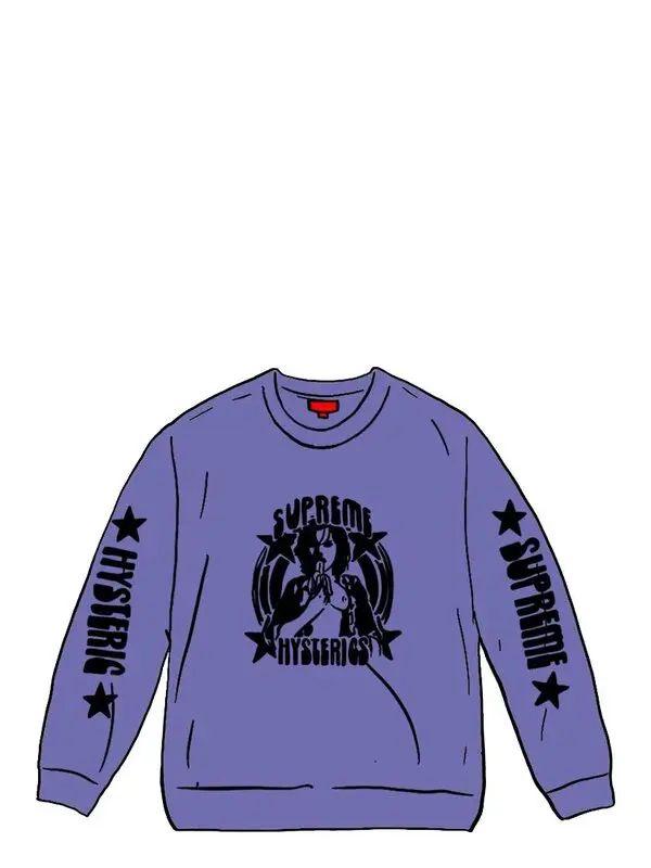Supreme Hysteric Glamour Long Sleeve Tee Shirt - Light Purple