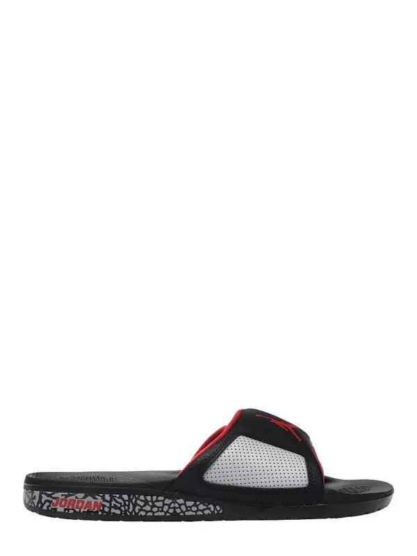JORDAN Hydro 3 Retro Cement Slides - Black/university Red/cement Grey