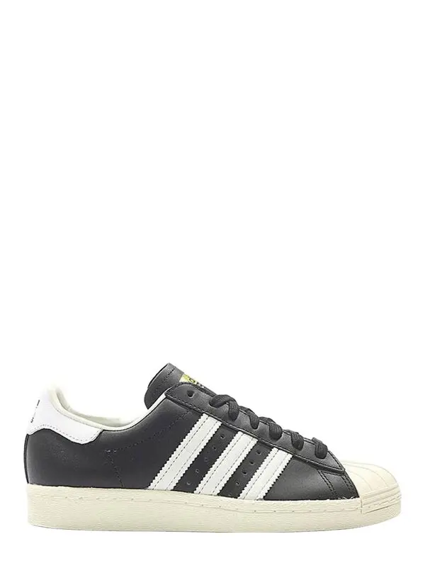 Adidas Superstar 80s Lace Up Sneakers - Black One/white/chalk Two