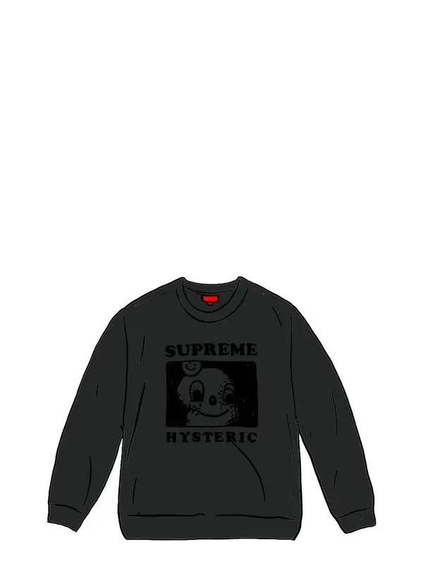 Supreme X Hysteric Glamour Crewneck Sweatshirt - Black