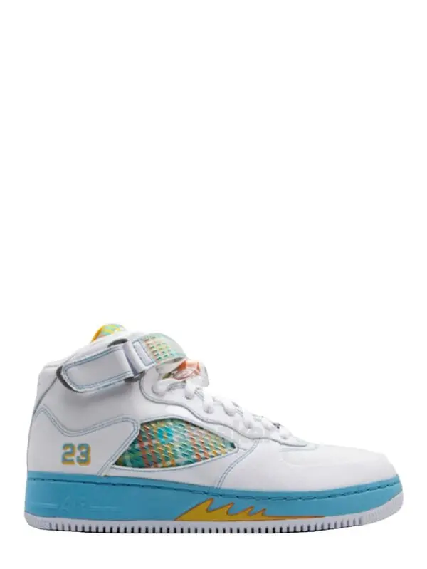 JORDAN Force Peel 5 Sneakers - White/orange/blue Chill