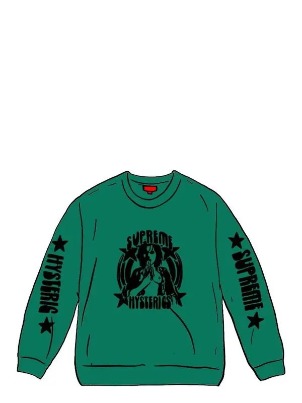 Supreme Hysteric Glamour Long Sleeve Tee Shirt - Green