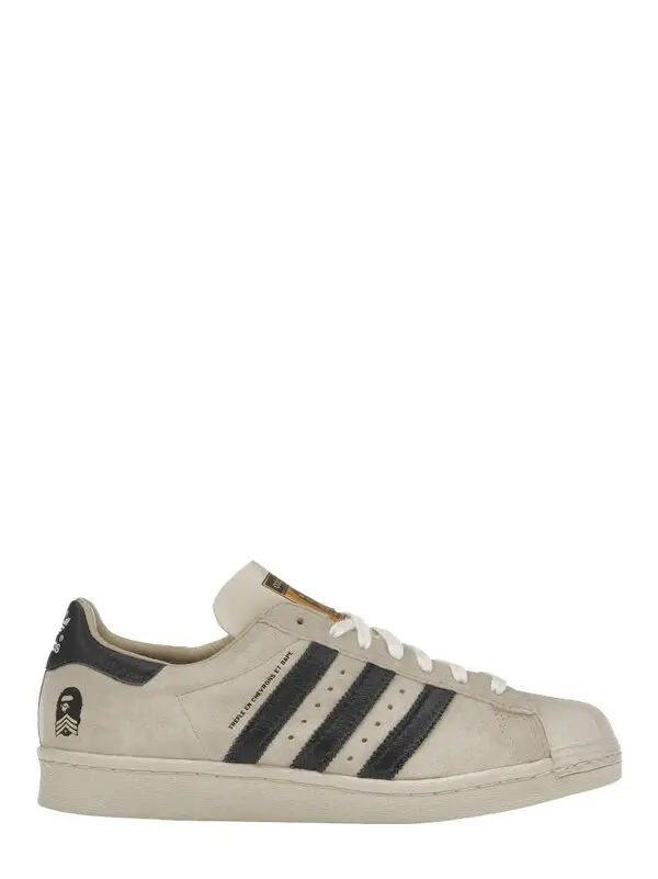 Adidas Superstar 80s Bape Bsides Sneakers - Lbone/dkindi/lclay
