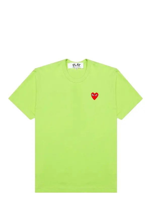 Play Comme Des Garcon Pastelle Red Emblem T-shirt - Green