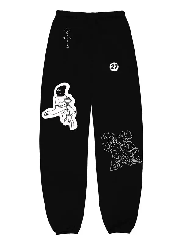 TRAVIS SCOTT Jackboys Mask On Sweatpants - Black