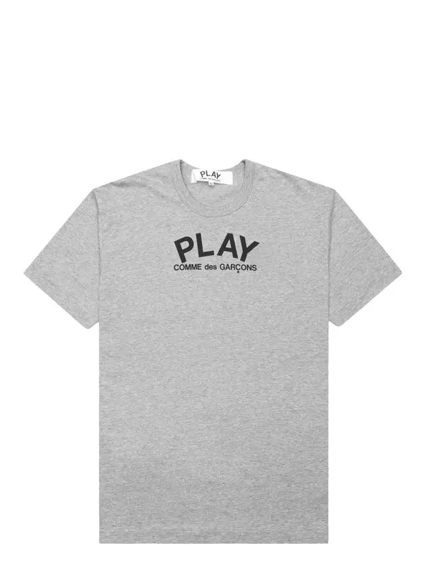 Play Comme Des Garcon Small Text T-shirt - Grey