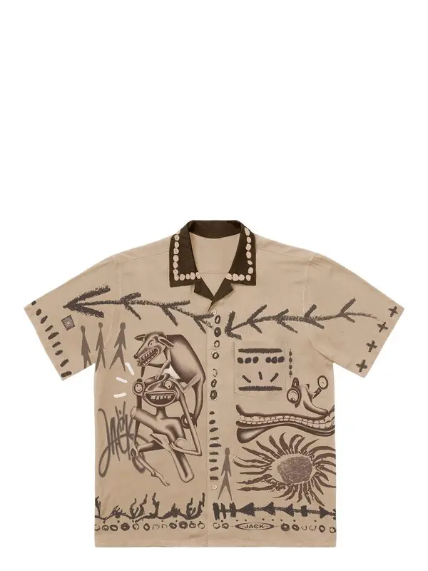 TRAVIS SCOTT Painter's Button Up Shirt - Tan