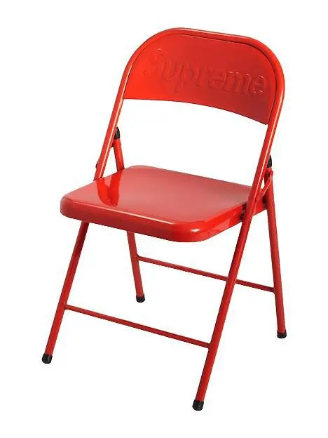 Supreme Metal Folding Chair - Red