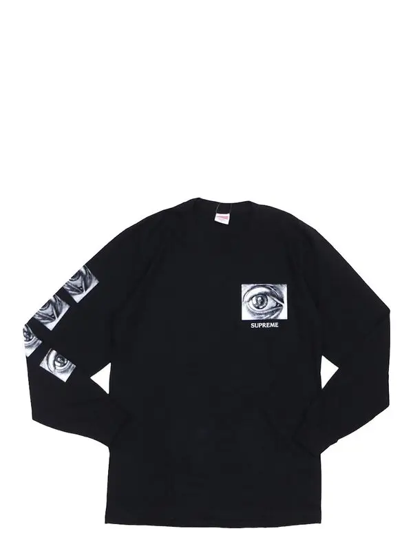 Supreme Mc Escher Eye Long Sleeve Tee Shirt - Black