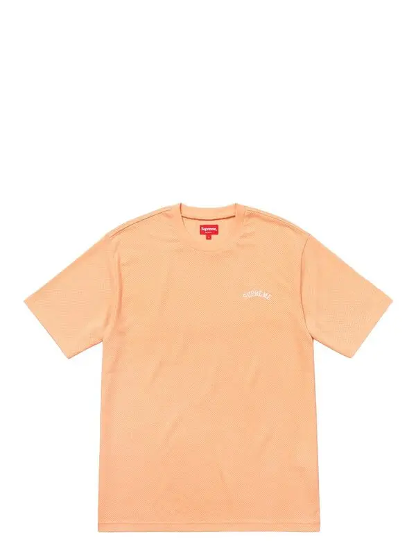 Supreme Mesh Arc Logo Tee Shirt - Peach