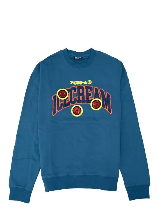 HARVEY NICHOLS End Game Crew Sweater - Blue/dark Blue