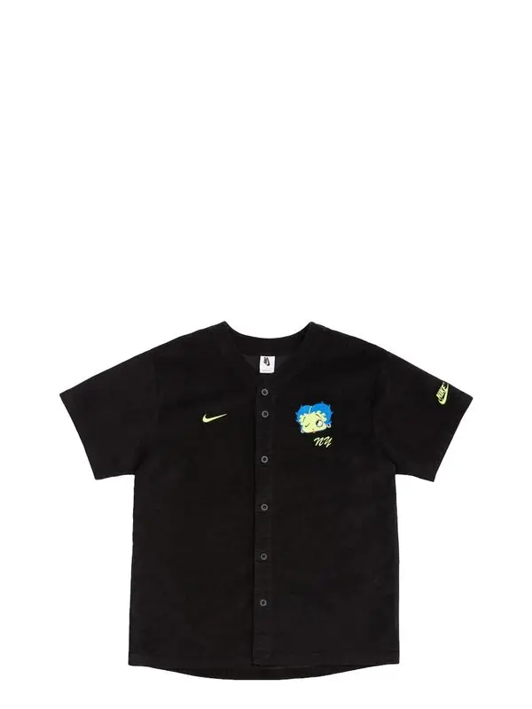 Nike X Olivia Kim Corduroy Baseball Jersey - Black