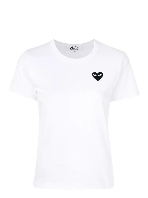 Play Comme Des Garcon Emblem T-shirt - White/black (ss22)
