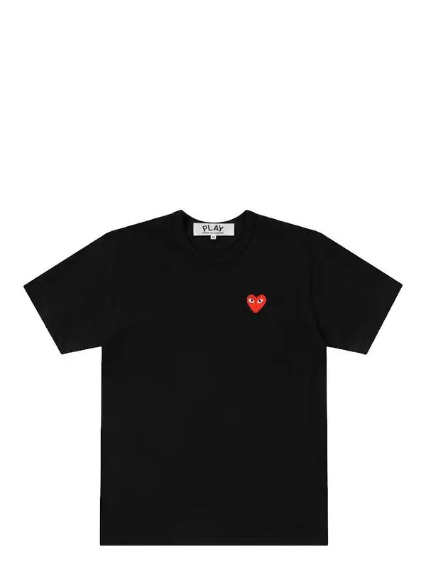 Play Comme Des Garcon Red Emblem T-shirt - Black