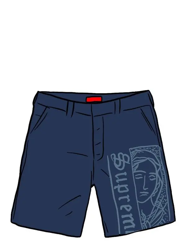 Supreme Mary Work Short - Light Navy Blue