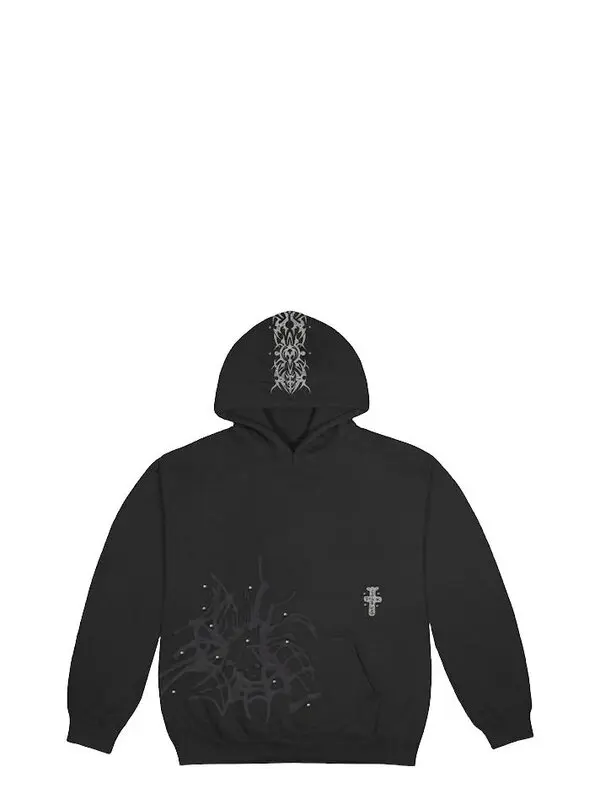 TRAVIS SCOTT Studded Pullover Hoodie - Black