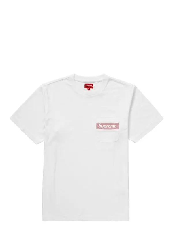 Supreme Mesh Stripe Pocket Tee Shirt - White