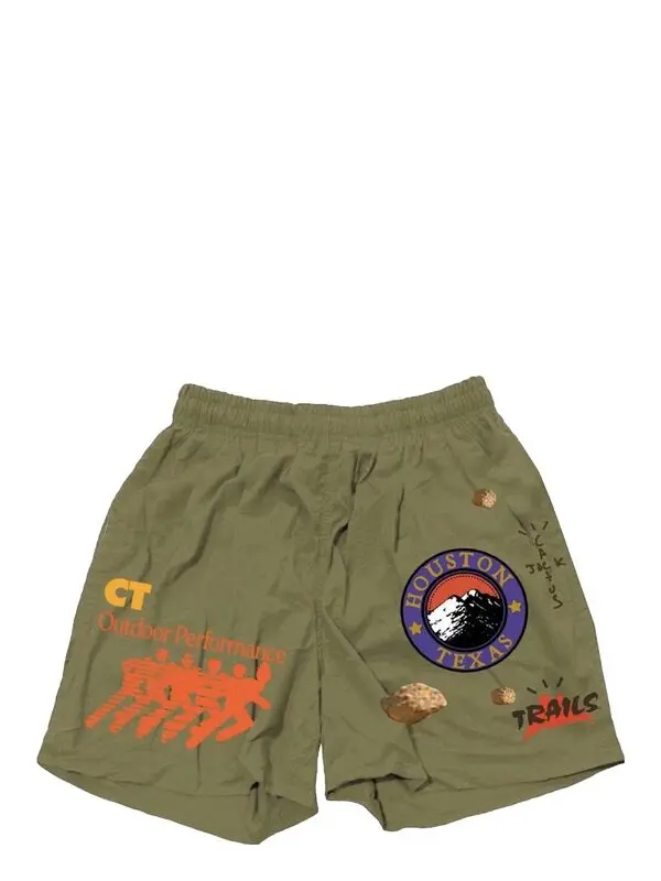 TRAVIS SCOTT Running Wild Shorts - Olive