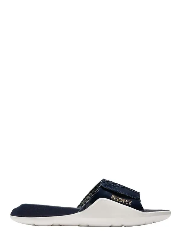 JORDAN Hydro Re2pect Slides - College Navy Blue/metallic Gold/white