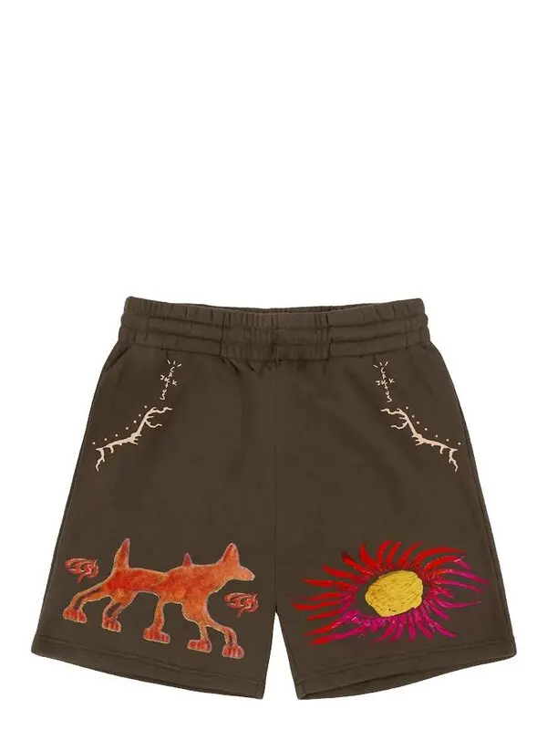 TRAVIS SCOTT Printed Sun Shorts - Brown
