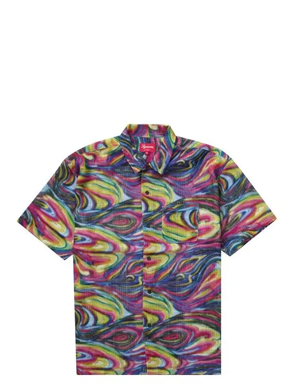 Supreme Mesh Stripe Short Sleeve Shirt - Multicolor