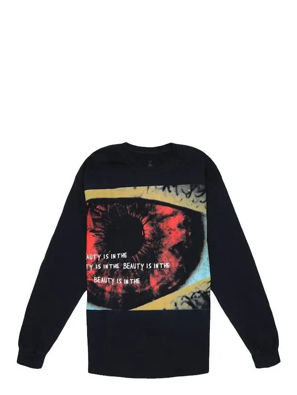 TRAVIS SCOTT Eye Long Sleeve Tee Shirt - Black