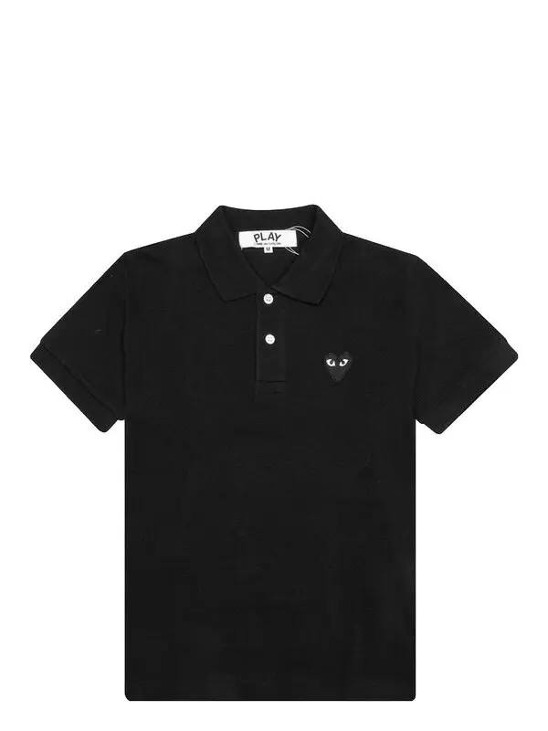 Play Comme Des Garcon Emblem Polo Shirt - Black