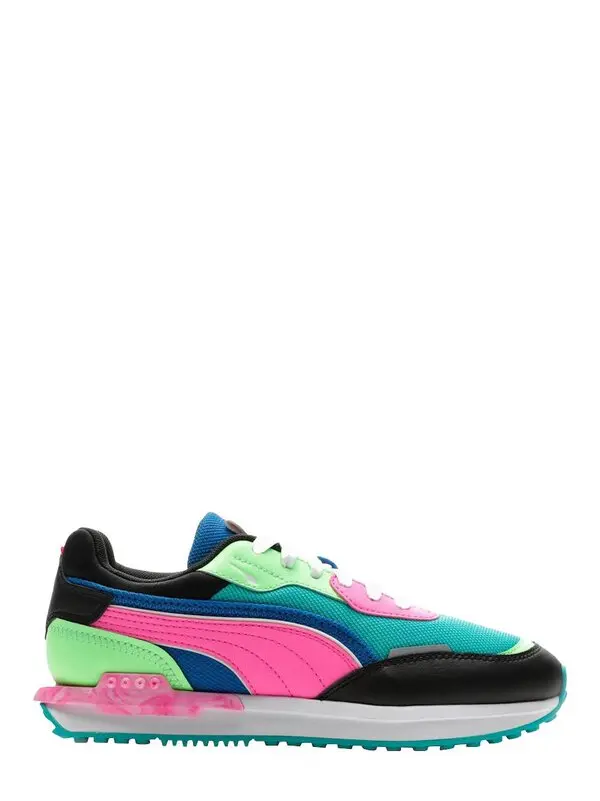 PUMA City Rider Marble Sneakers - Viridian Green/puma Black/luminous Pink