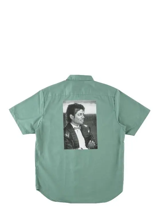 Supreme Michael Jackson Short Sleeve Work Shirt - Work Green
