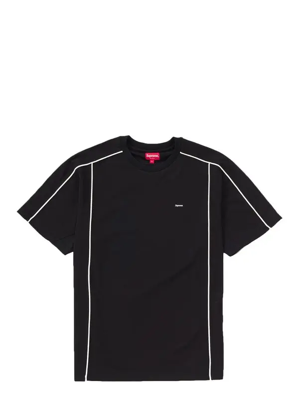 Supreme Mesh Panel Short Sleeve Top - Black