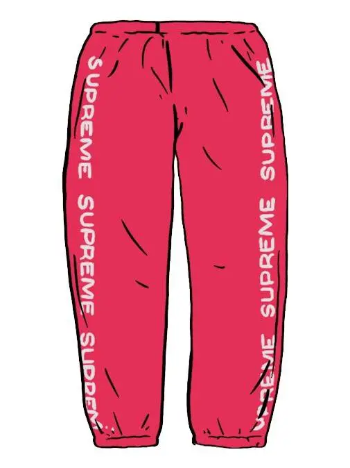 Supreme Metallic Rib Sweatpant - Fuschia